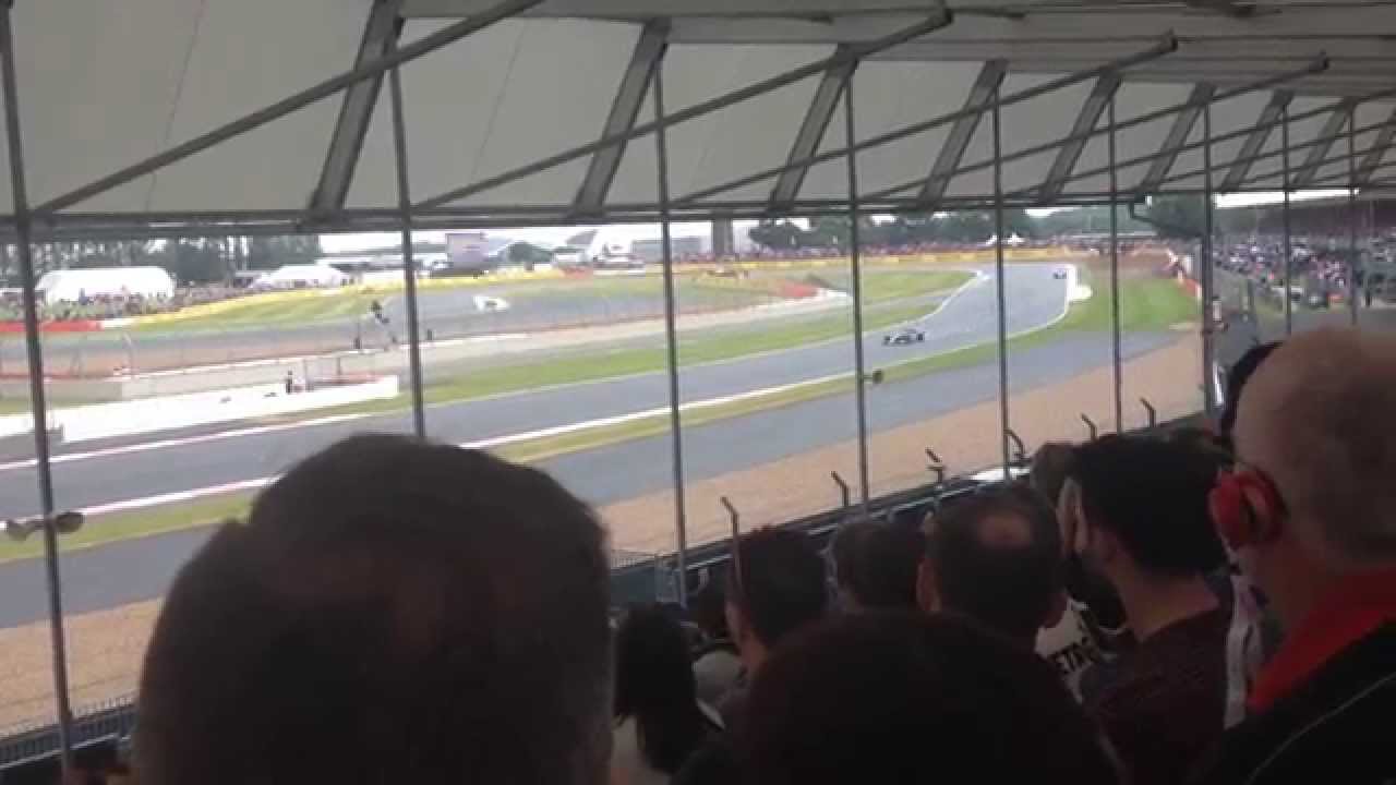 British Grand Prix 2015, Silverstone, Woodcote B, Will Stevens spin at ...