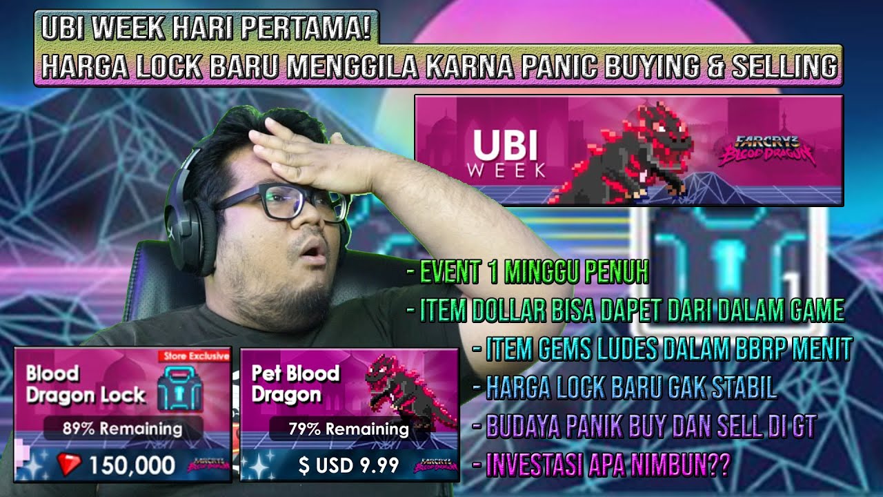 DAY 1 UBIWEEK | REVIEW BLOOD DRAGON PET & LOCK | PANIC BUYING terjadi ...
