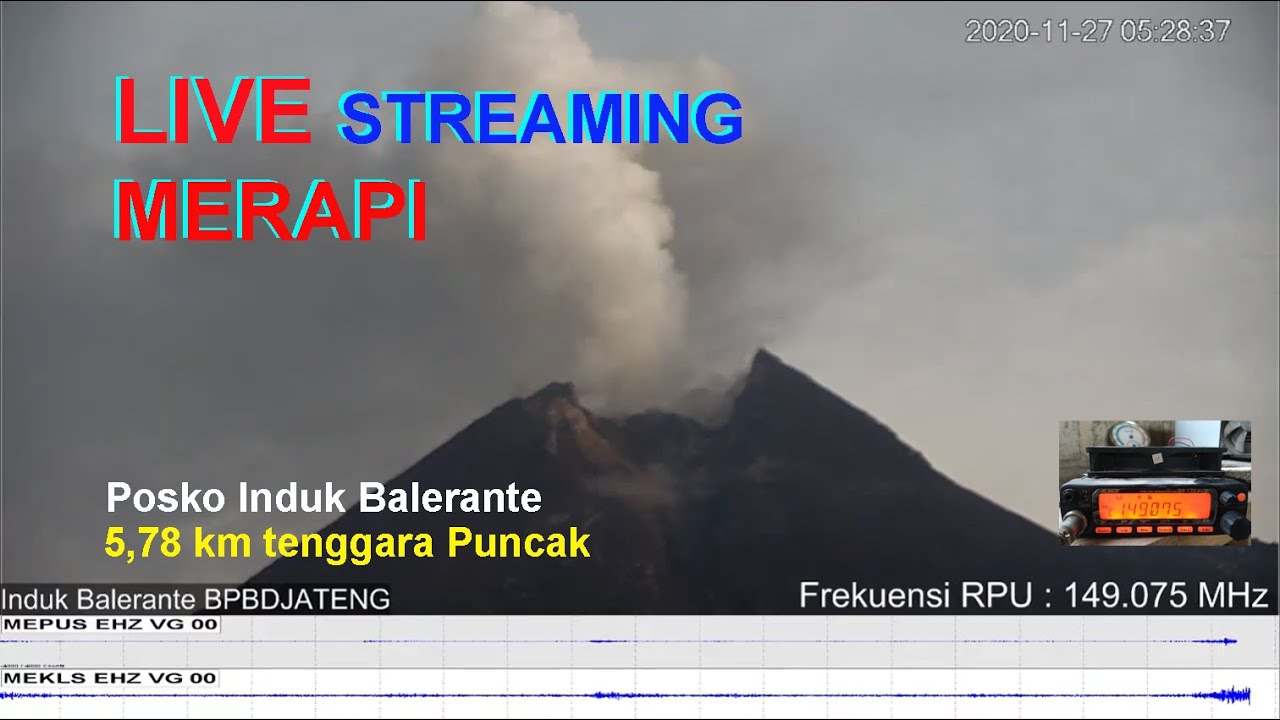 27 Live Streaming Merapi - YouTube