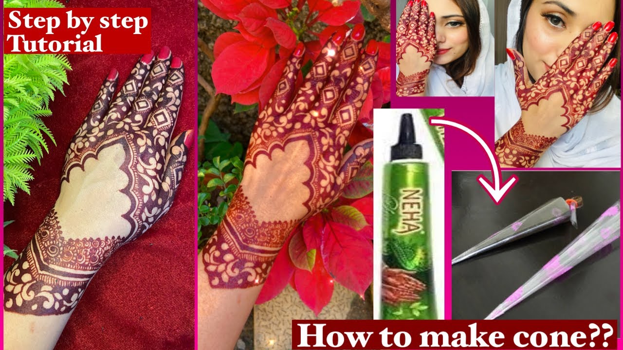 Mehendi using NEHA instant mehndi|step by step for Beginners|how to ...