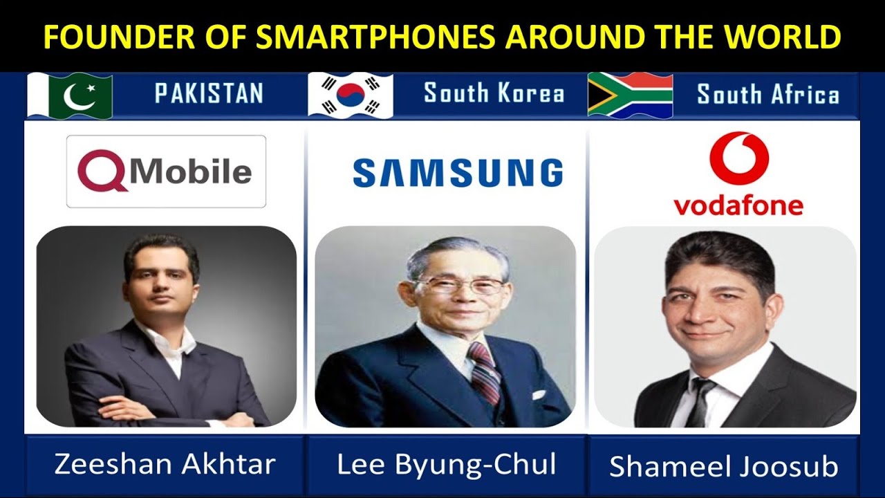 Founders of all smartphones around the world || smartphone founders ...