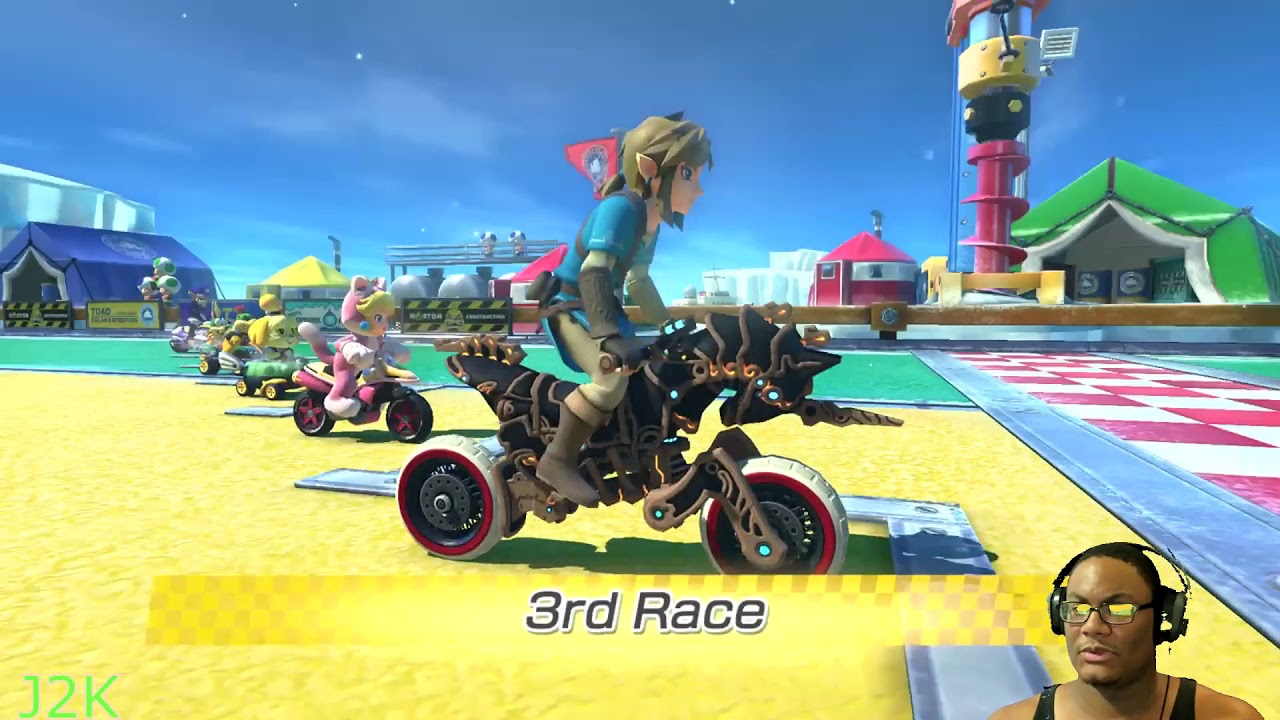 LINK HAS A NEW BIKE !! MARIO KART 8 !! - YouTube