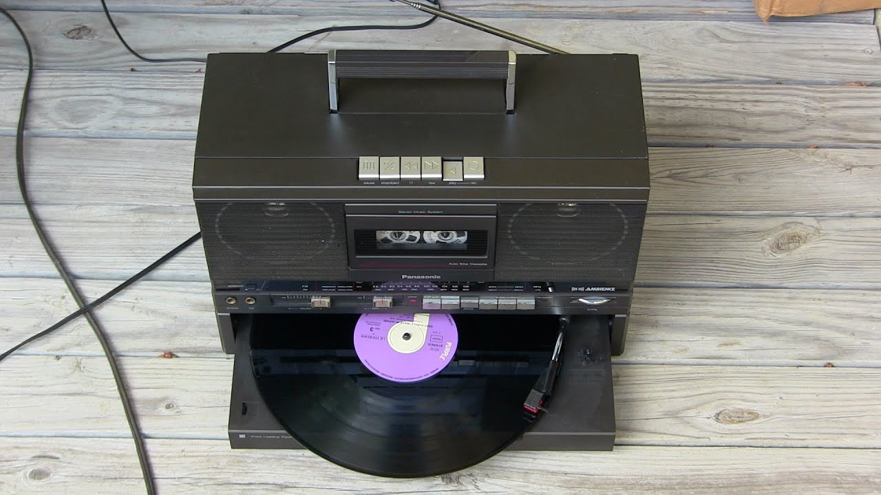 Unboxing Panasonic SG-J555 Play LP or record player cassette radio ...