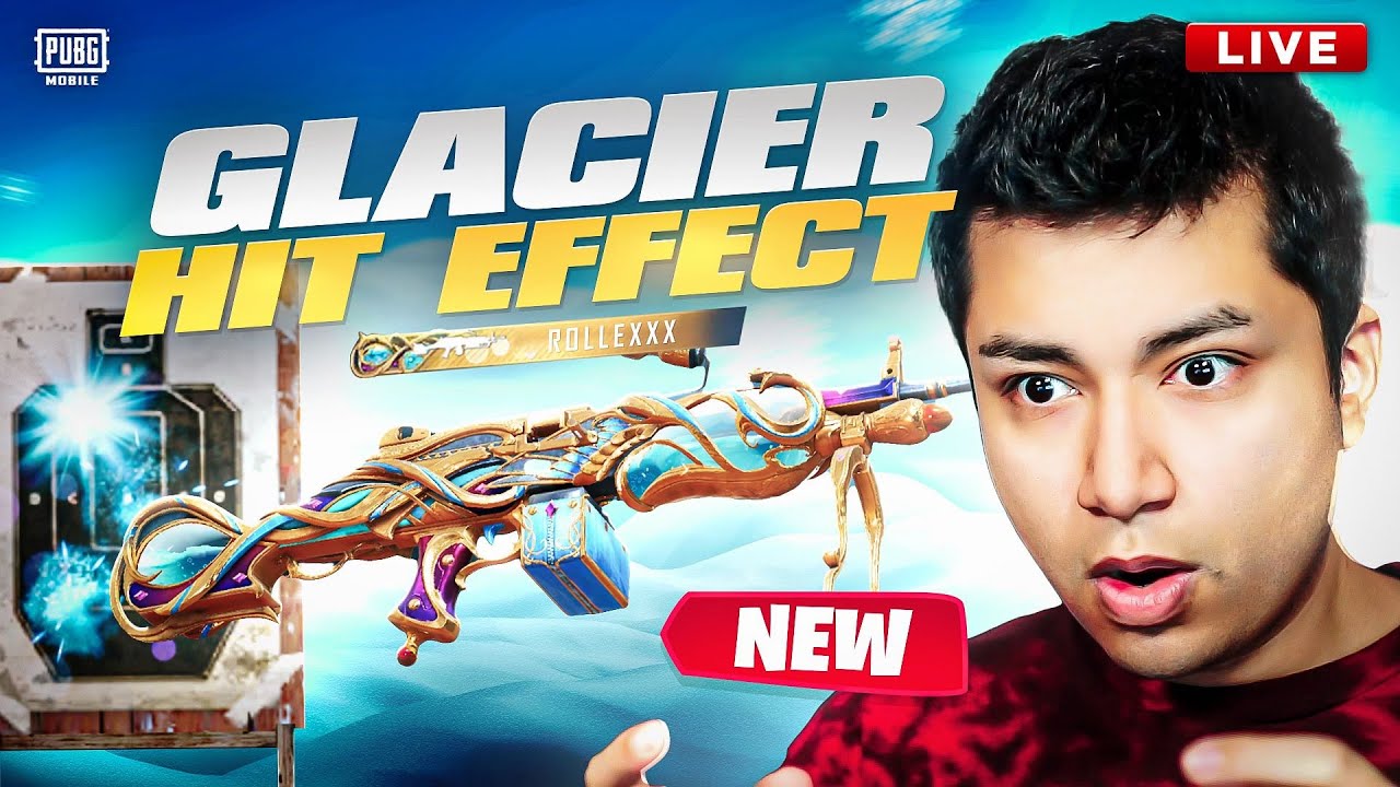 🔴 GLACIER HIT EFFECT M249 SKIN ️ | PUBG MOBILE LIVE - YouTube