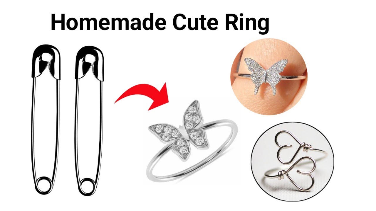 DIY Homemade cute love rings/how to make rings at home/homemade ring ...