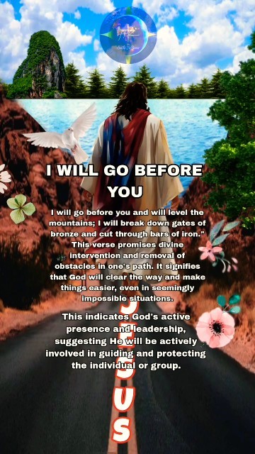 I will go before you.;#shorts #short #prayer #gospel #verse #psalms # ...