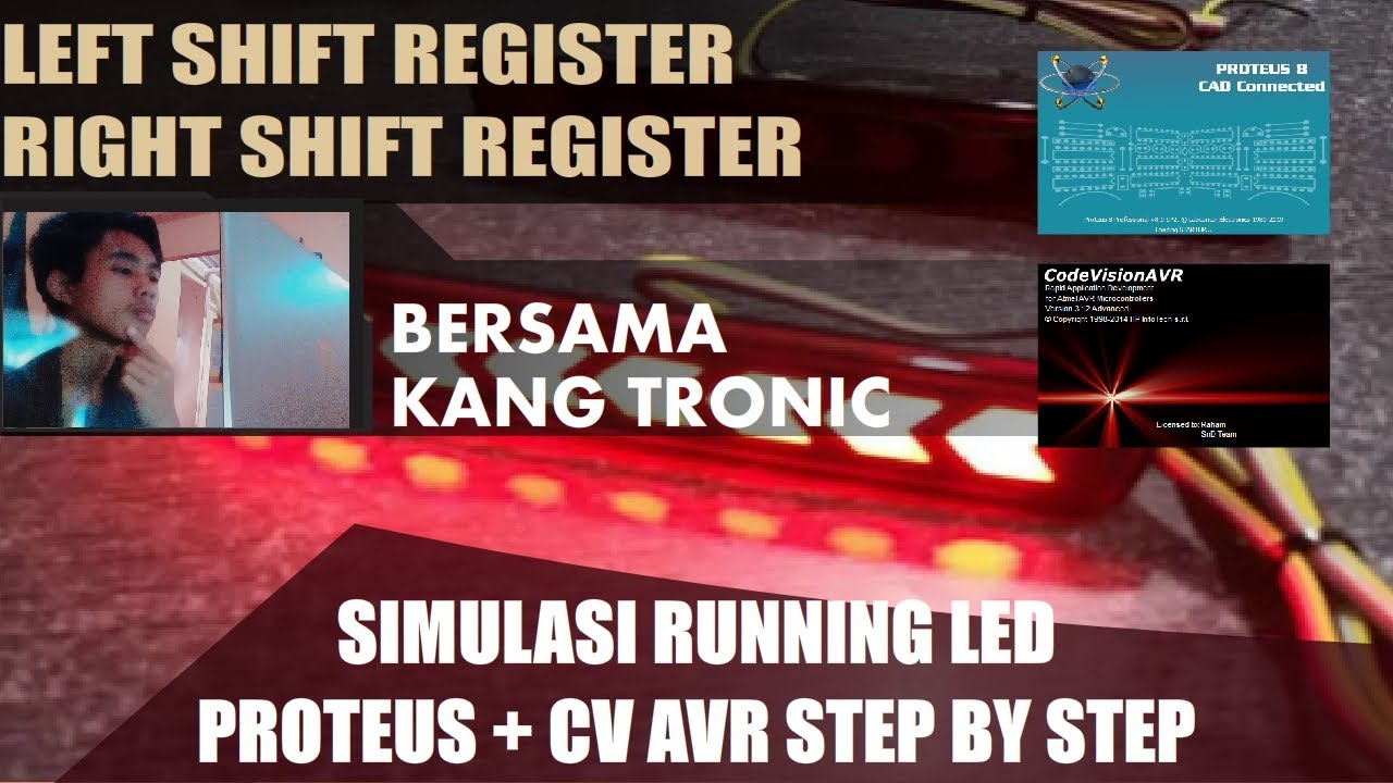 #Simulasi CV AVR - Cara Membuat Running LED urut bergantian - YouTube