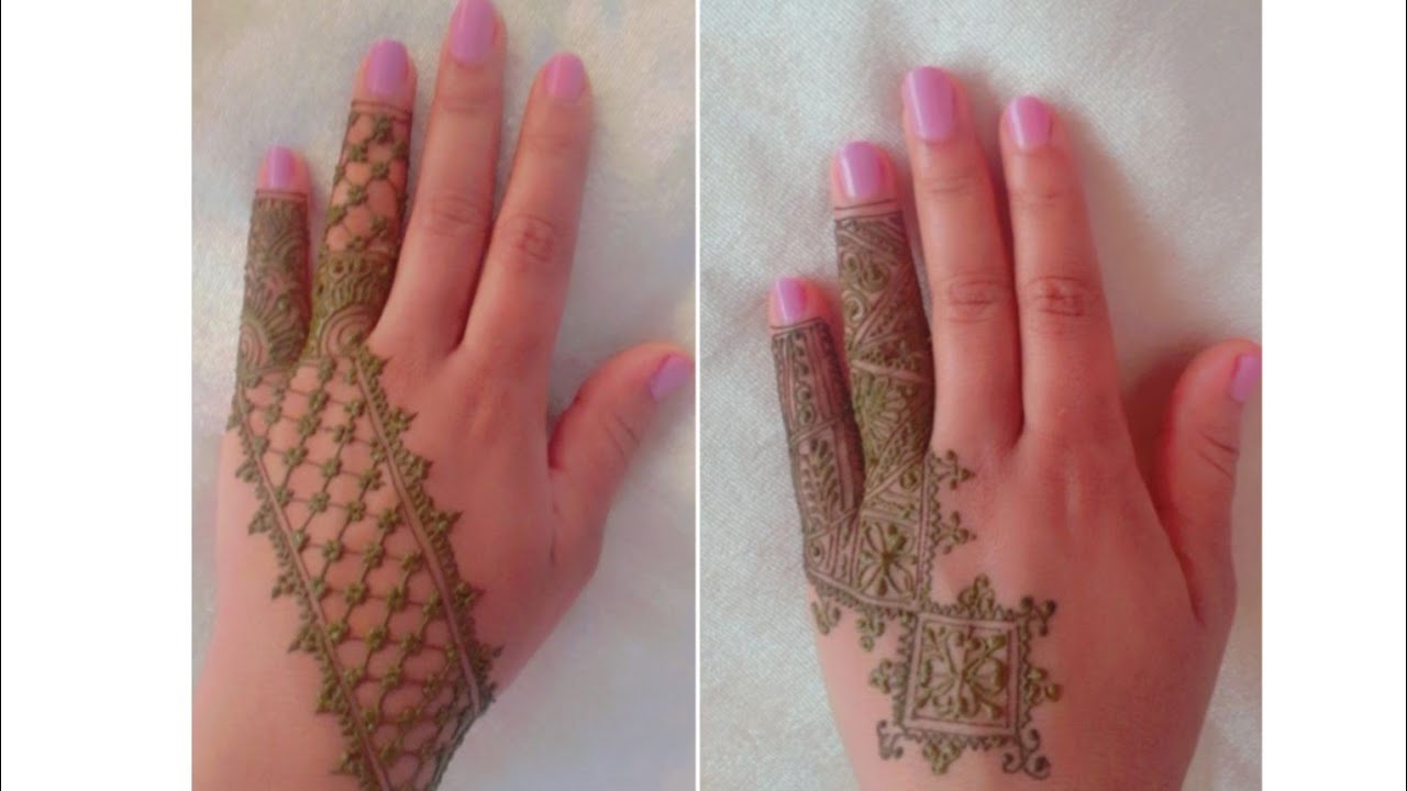 نقش حناء سهل وجميل 🌿🌹🌹🌹🌿easy and beautiful henna inscription - YouTube