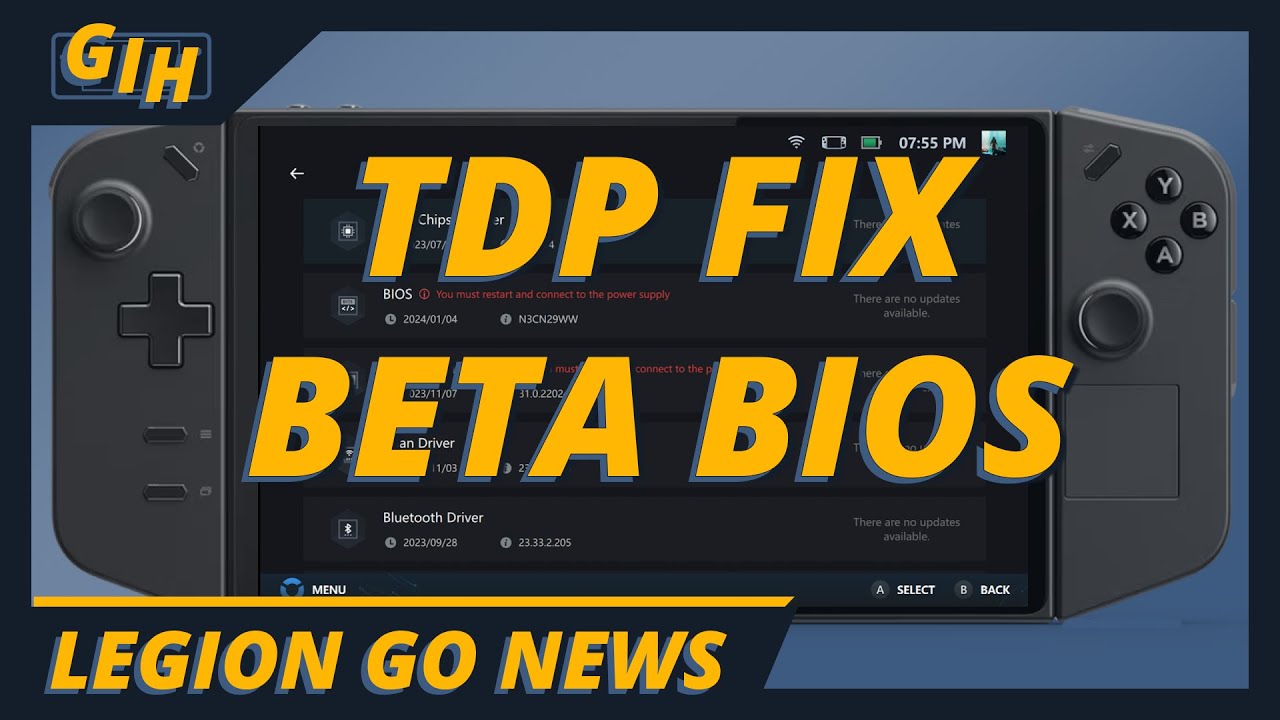 TDP Beta Bios, SD Card Reader Update and Legion Go News - YouTube