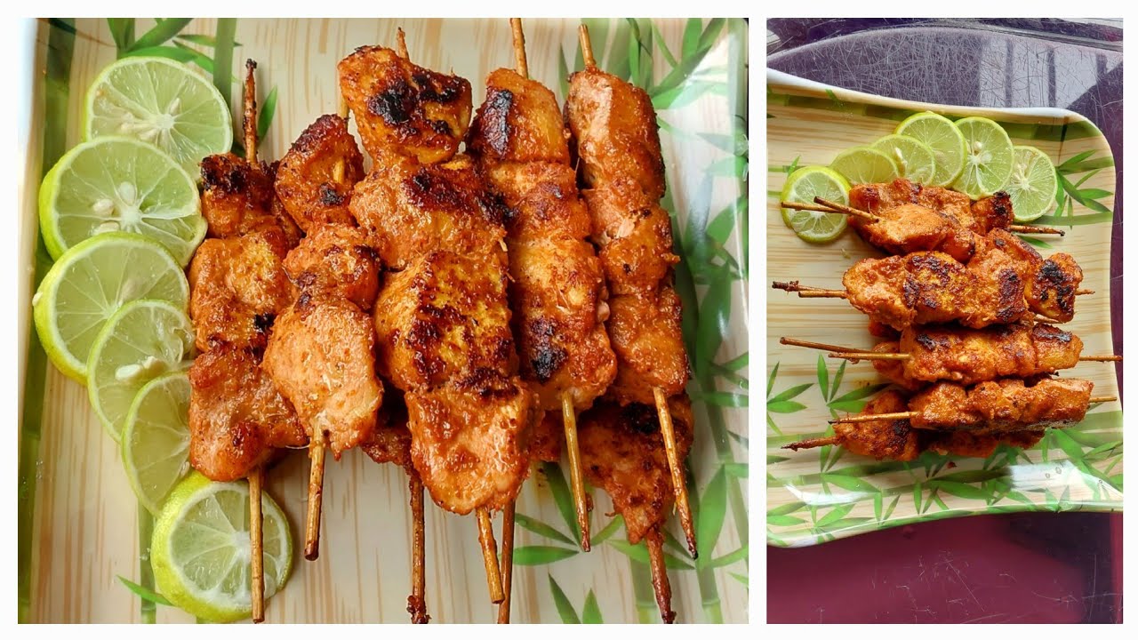 Chicken tikka sticks recipe without coal smoke || chicken tikka boti ...
