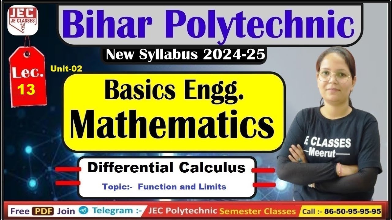 #13 Basics Engg. Mathematics SBTE Bihar Polytechnic 1st Semester 2024-25 | JE CLASSES Meerut ...