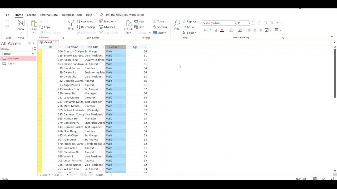 Multiple Query Criteria - Using AND - MS Access - YouTube