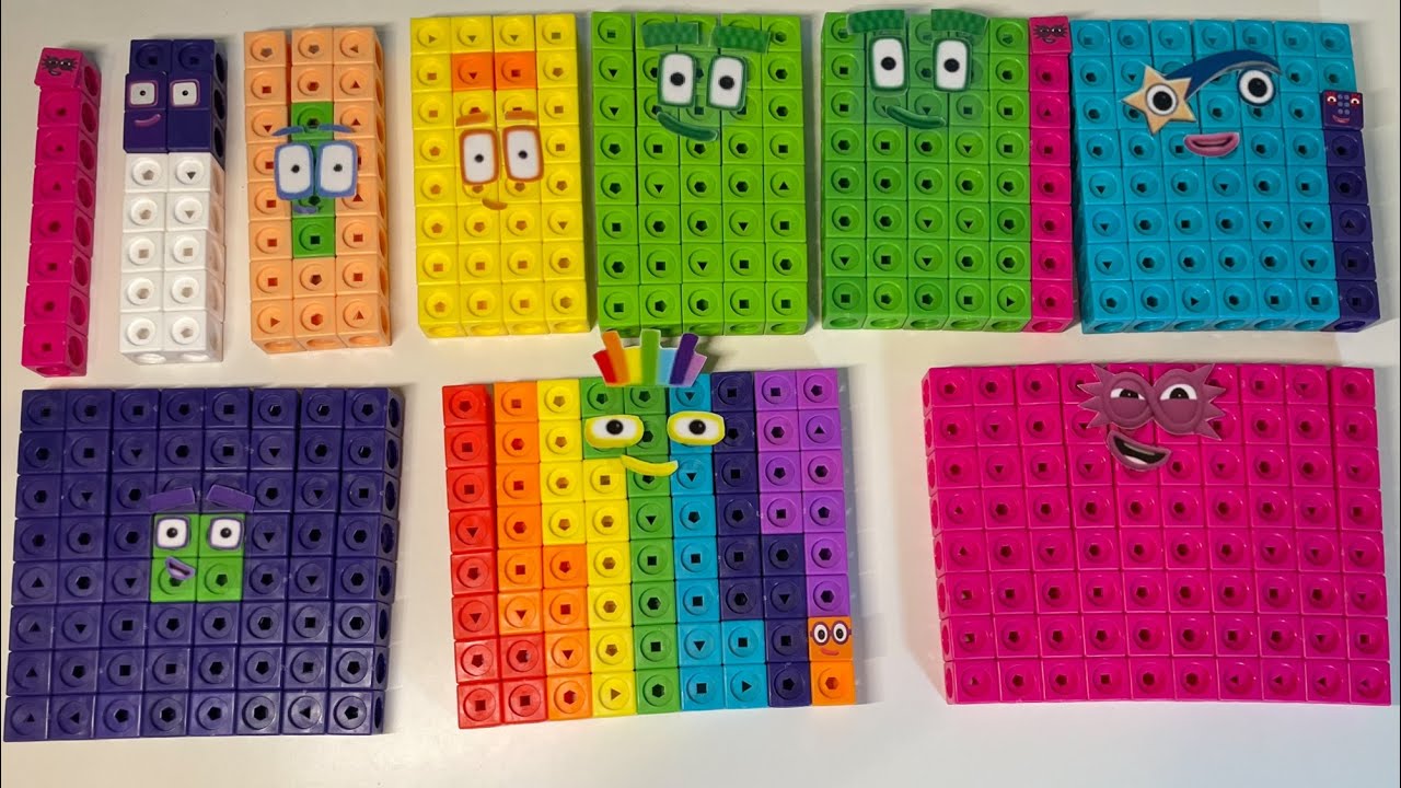 Making Numberblock 8 time table and 8-80 clubs with train car from ...