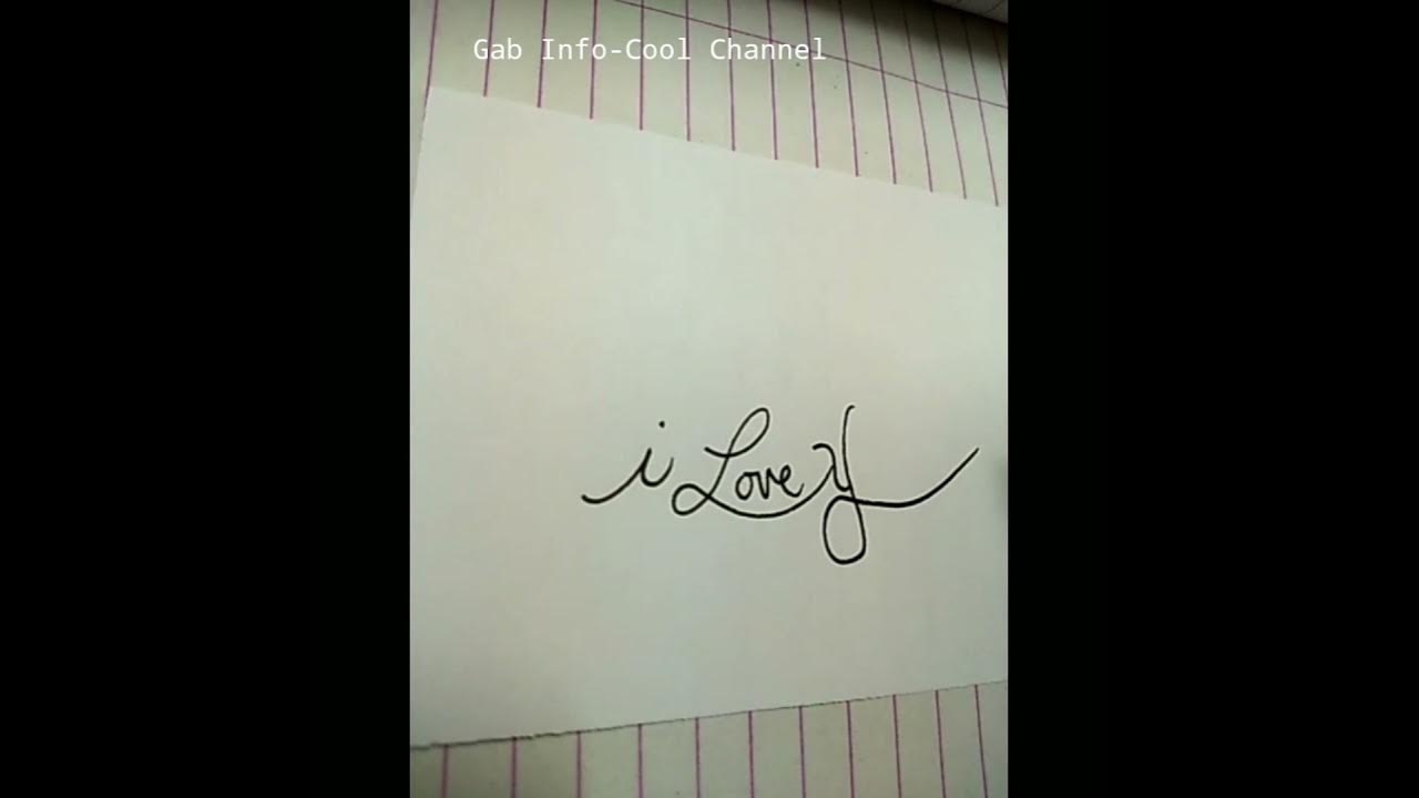 "I Love You" Simple Caligraphy | How to write I Love You Caligraphy ...