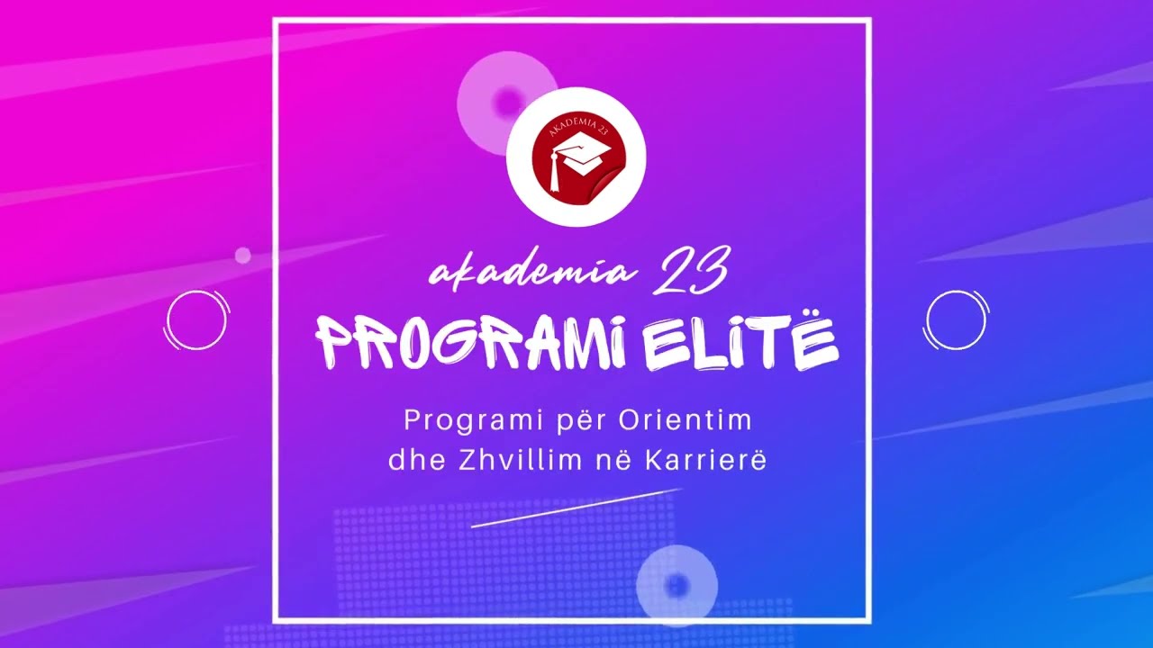 Elitë - Pogram ORIENTIMI dhe ZHVILLIMI në KARRIERË - YouTube
