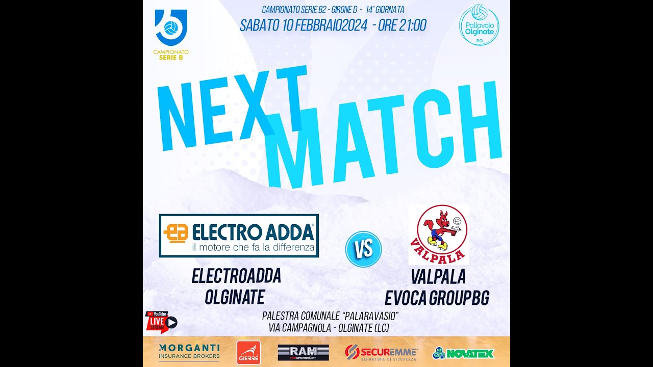 B2 - ELECTRO ADDA OLGINATE vs VALPALA EVOCA GROUP BG - YouTube