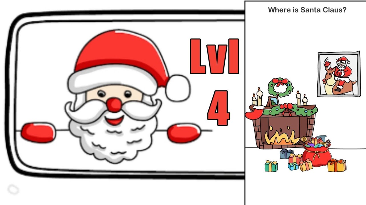 ⚡Brain out finding santa lvl 4 || brain out finding santa all levels⚡ ...