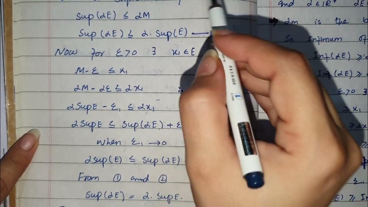 If E is bounded subset of real numbers and α€R, then Sup(αE)=α.SupE | Inf(αE)=α.InfE - YouTube