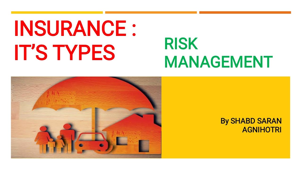 Insurance: It's Types | Seven Principles of Insurance | Risk Management ...