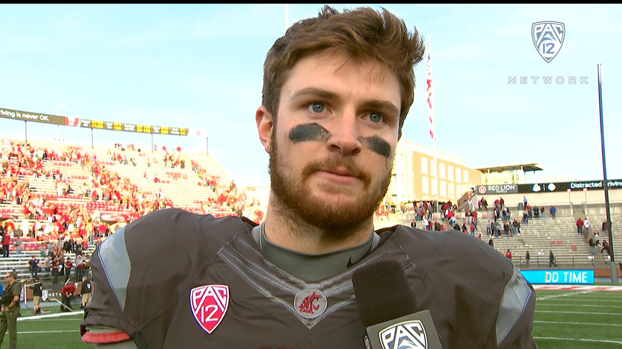 Washington State's Luke Falk talks about complete win, says hi to ...