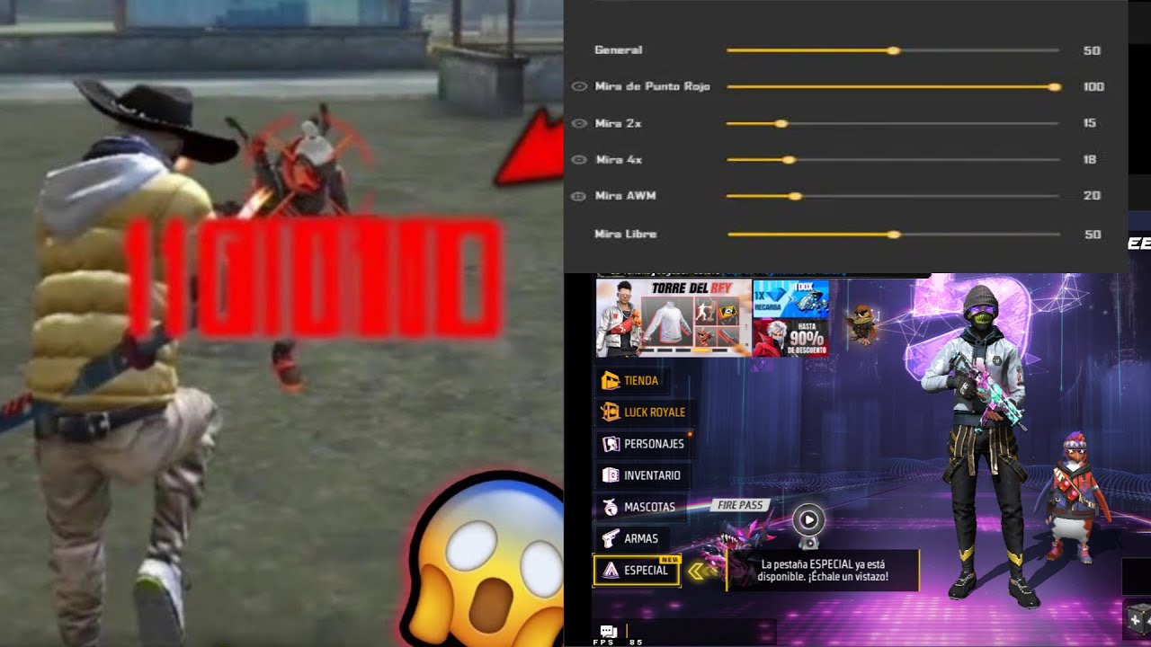 Configuracion De Sensi Freefire Para Novatos En Bluestack 5 Sensi Baja