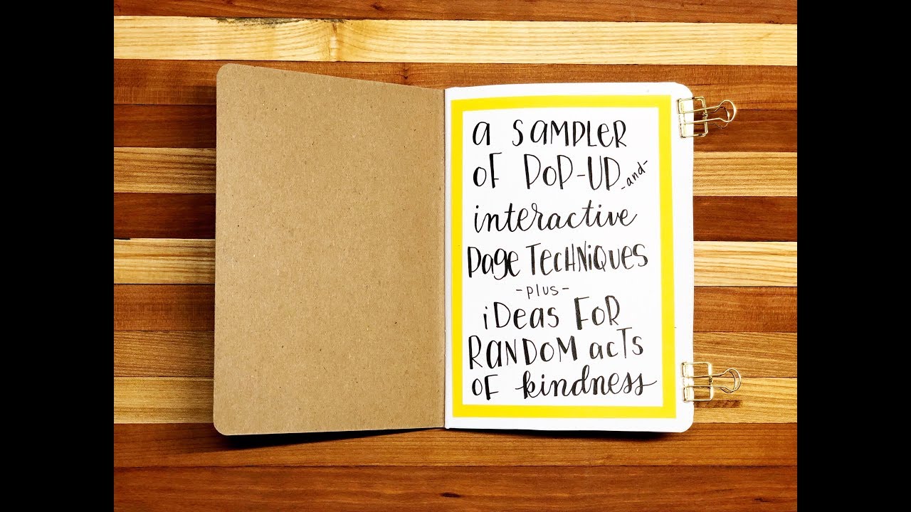 Random Acts of Kindness Interactive Journal - YouTube