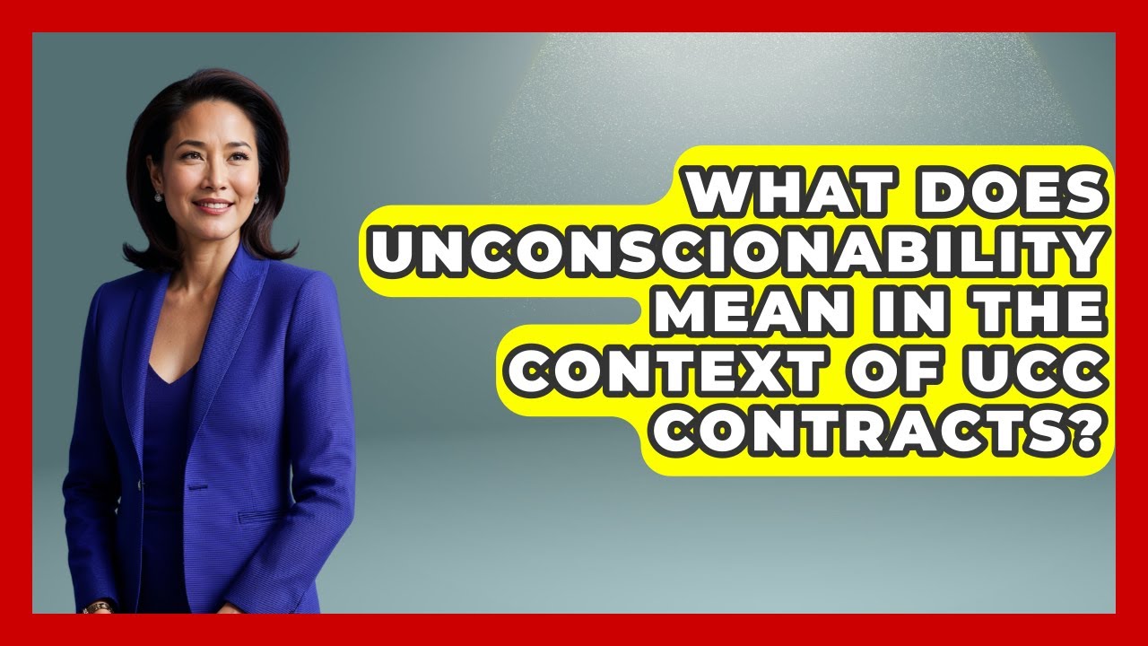 What Does Unconscionability Mean In The Context Of UCC Contracts ...