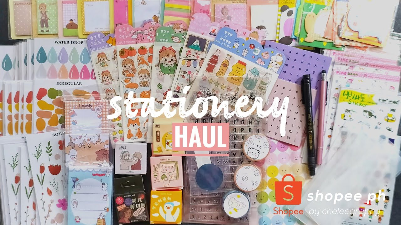 shopee huge stationery haul philippines 2021🛍️ [haul 02: journaling ...