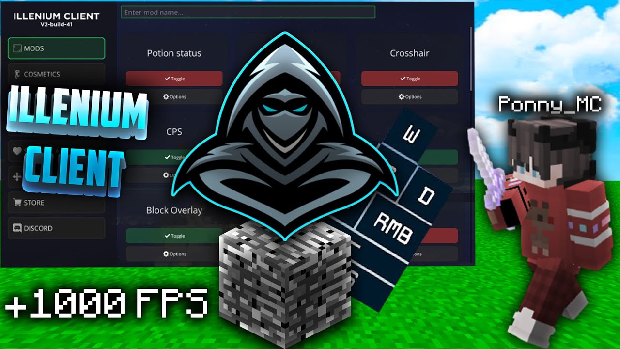 [ILLENIUM] HƯỚNG DẪN CÀI ĐẶT CLIENT ILLENIUM , CLIENT BOOST FPS 1.8.9 ...