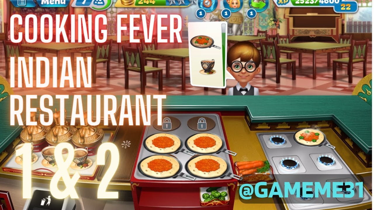 cooking fever levels 1 & 2 Indian restaurant gameplay - YouTube