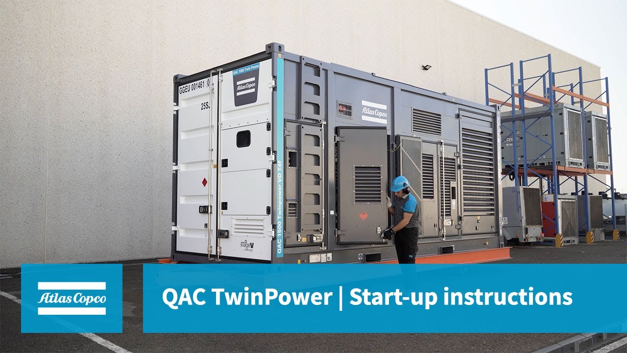 Atlas Copco | QAC TwinPower | Start-up instructions - YouTube