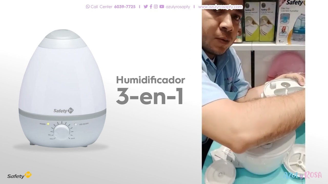COMO FUNCIONA EL HUMIDIFICADOR 3 EN 1 SAFETY 1ST - YouTube