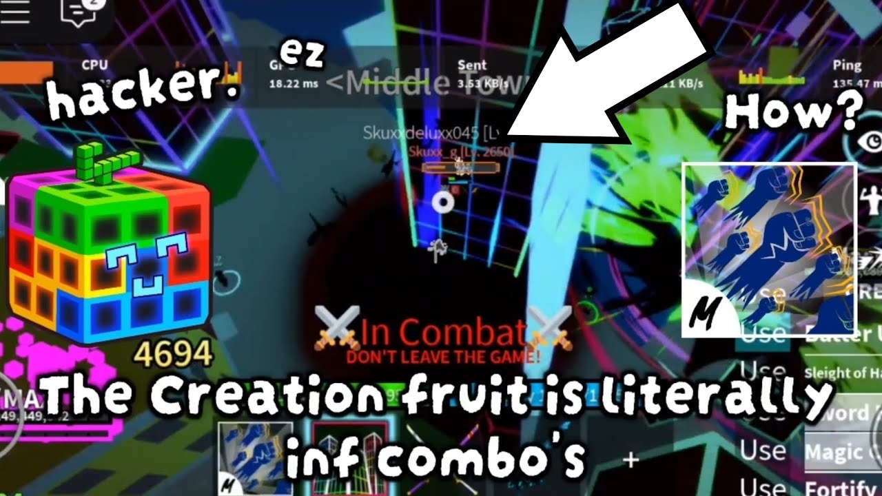 The new Creation fruit is literally INF combo's. (Roblox Blox Fruits ...