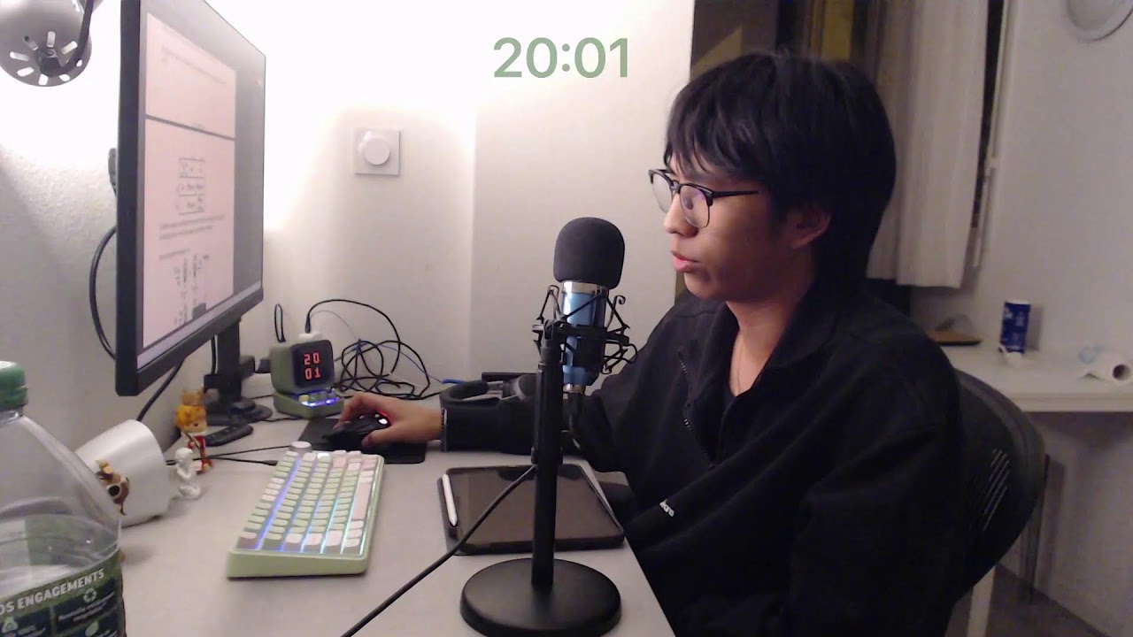 study with me live animedoro | 4 hours (40/20) - YouTube