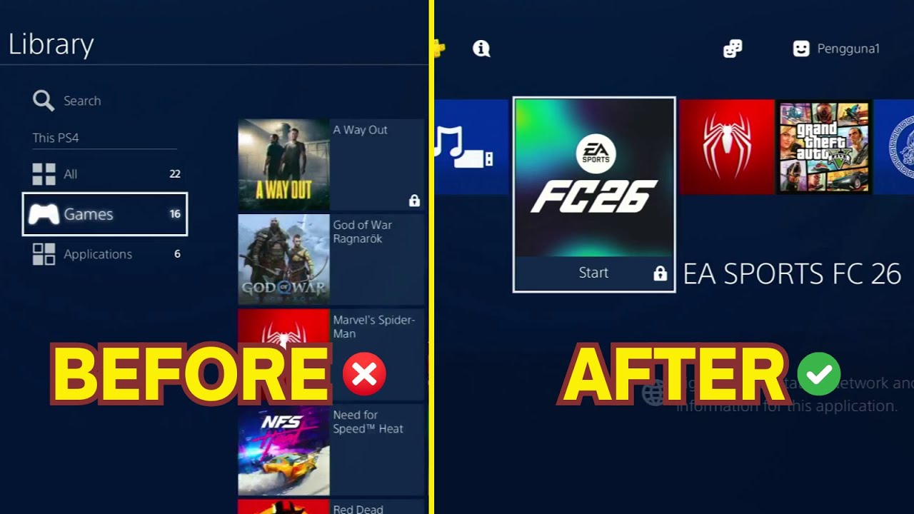 CARA Mengeluarkan GAME PS4 dari Library ke Menu Awal (Home) PS4 - YouTube