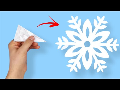Kağıttan Çok Kolay Kar Tanesi Yapımı | Yılbaşı Noel Dekor Süsü Fikirleri | Nasıl Yapılır?