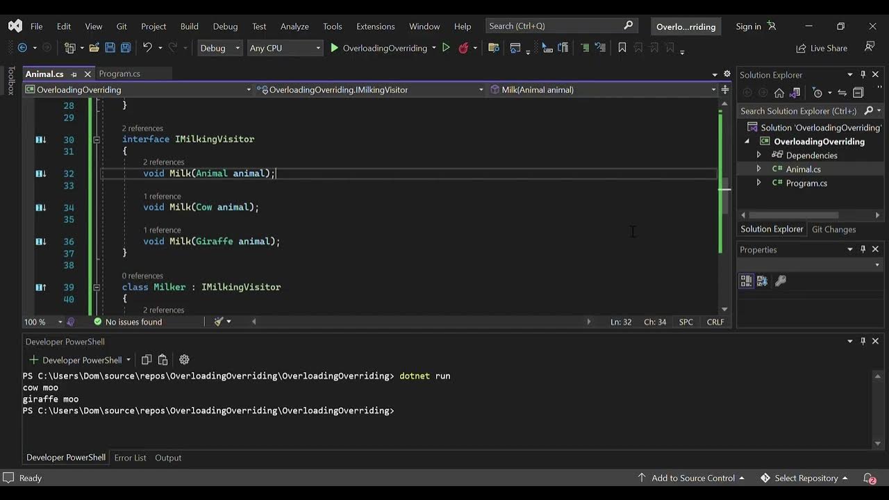C# .NET overloading vs overriding OOP - YouTube