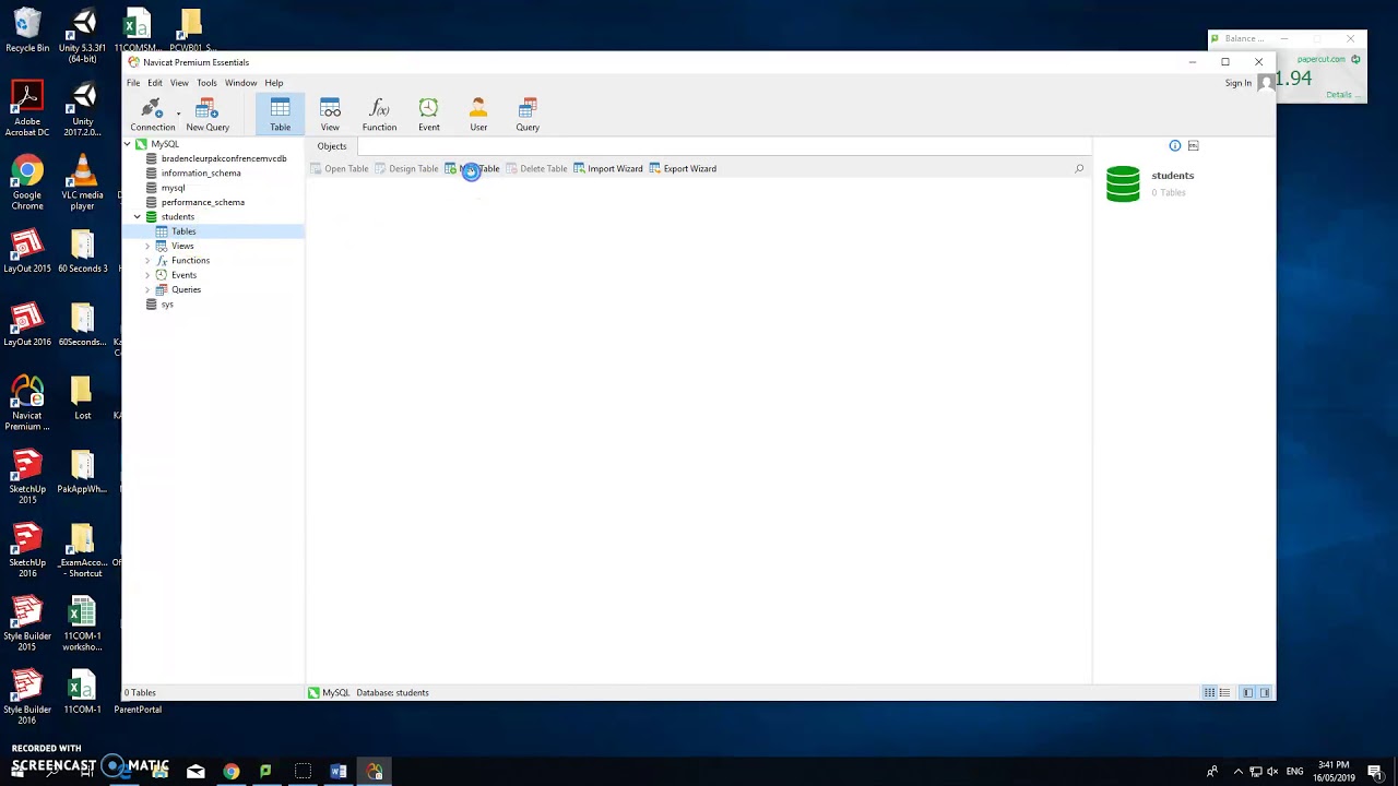 Navicat - connect to MySQL and make a table - YouTube