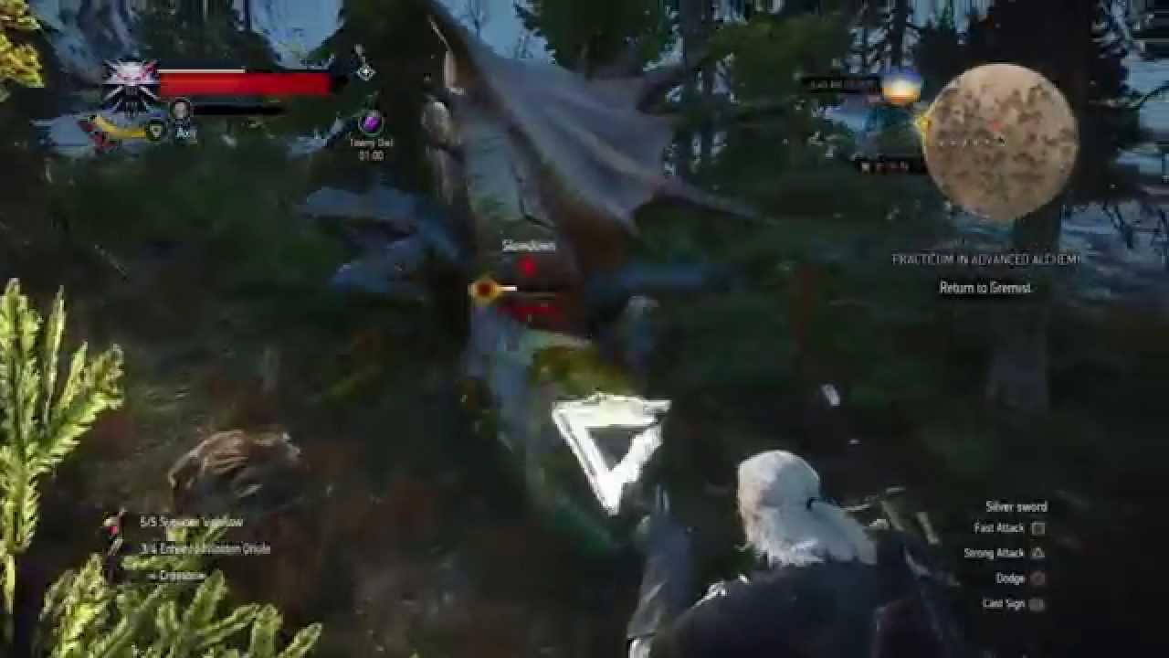 Witcher 3: Fighting Red Skull Enemy On Death March HD - YouTube
