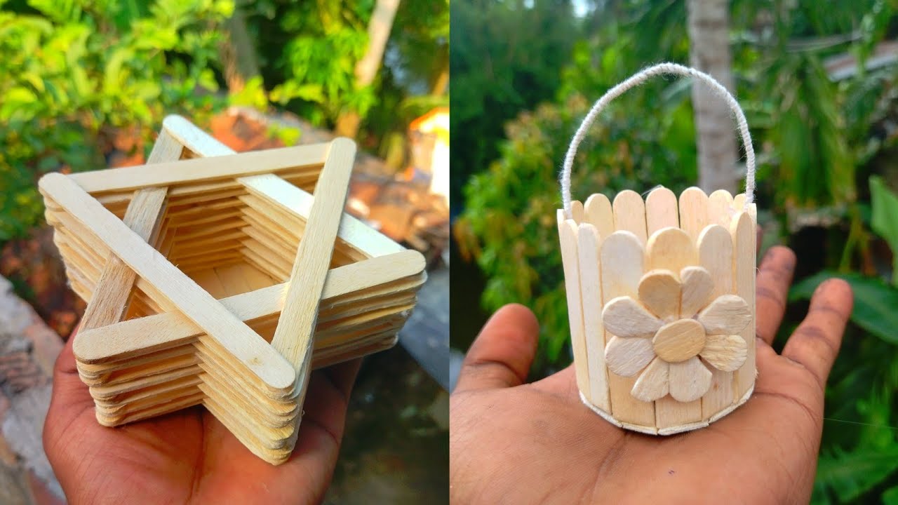 Popsicles sticks craft ideas for home decoration ideas | stick craft ...
