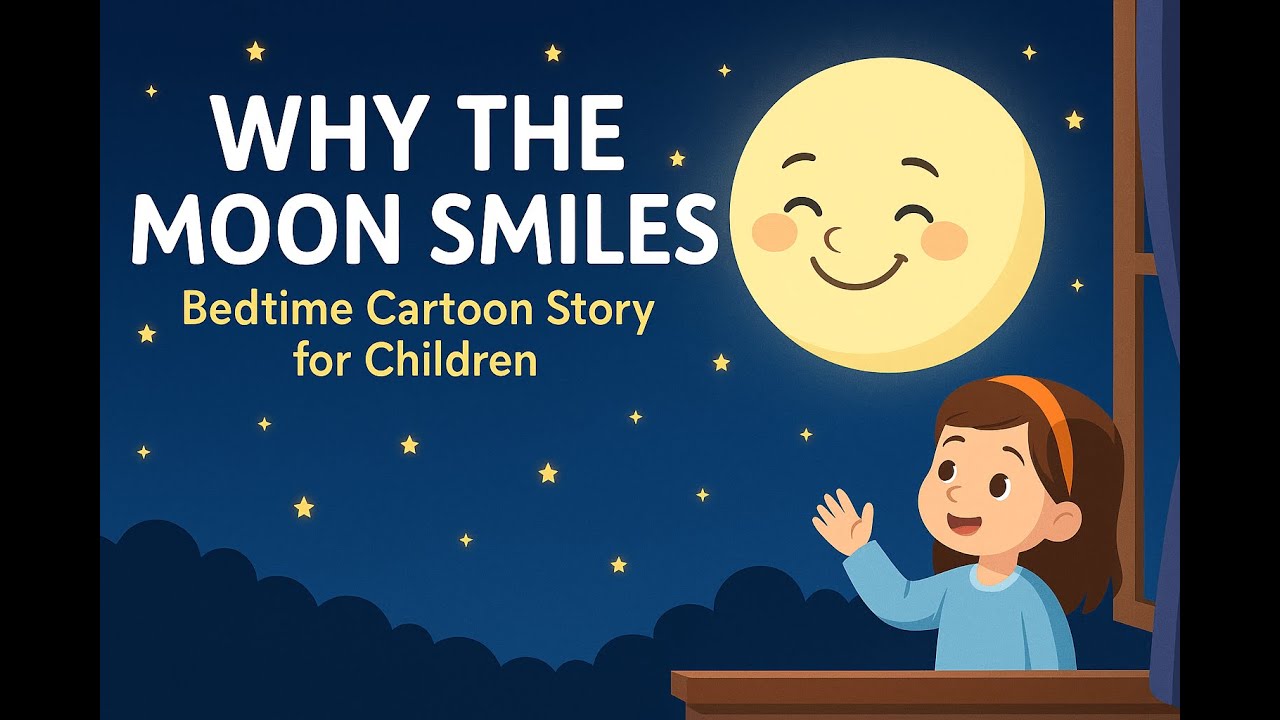 🌙 Why the Moon Smiles – Bedtime Cartoon Story for Children - YouTube