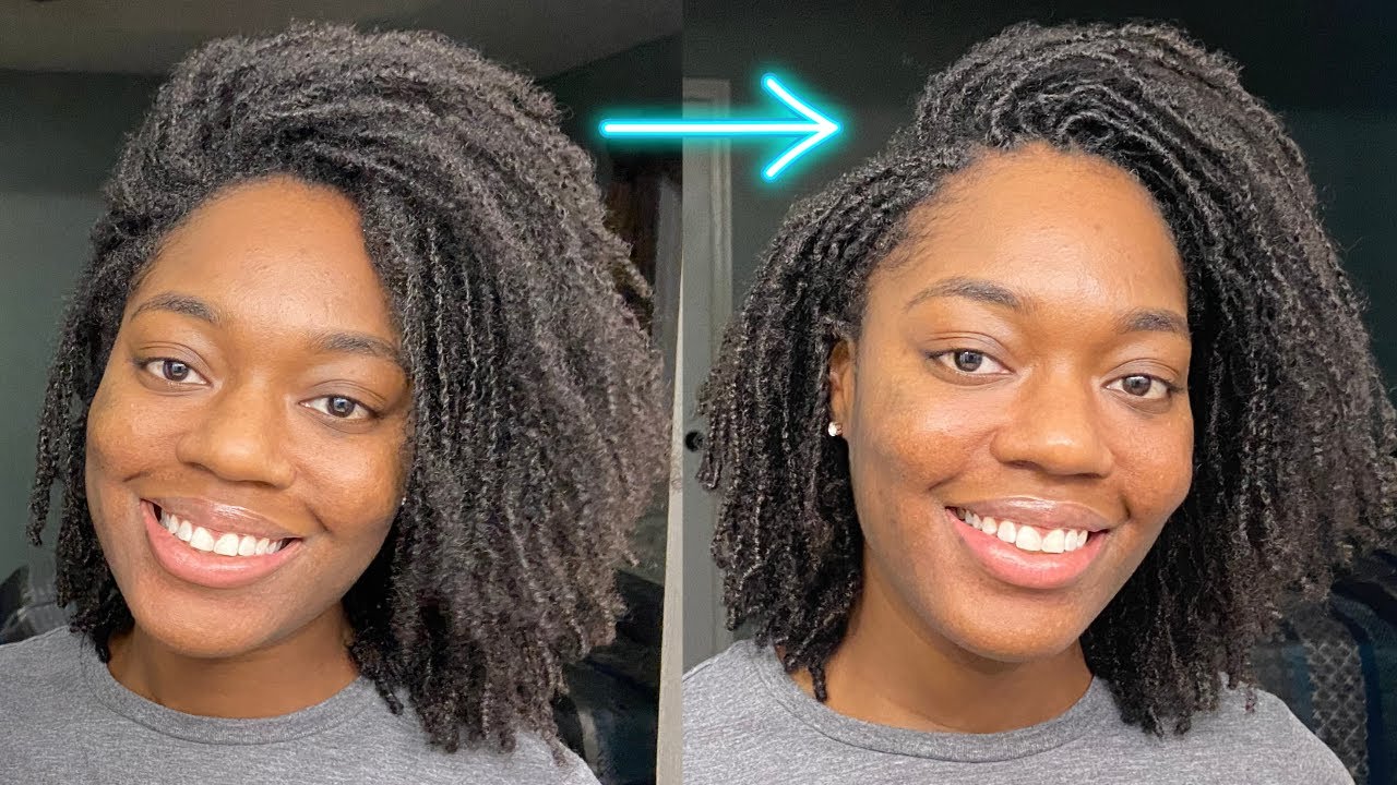 Watch Me Tame My Frizzy Microlocs | NumberPurple - YouTube