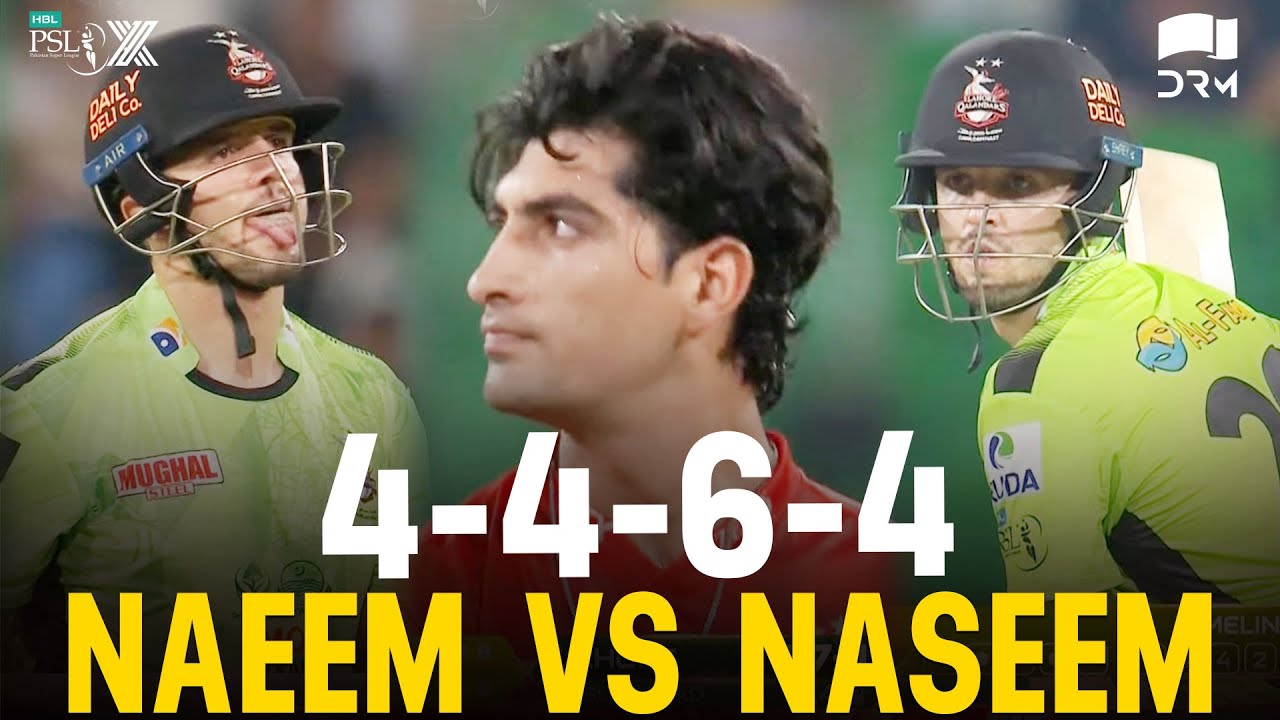 Mohammad Naeem vs Naseem Shah | Islamabad United vs Lahore Qalandars ...