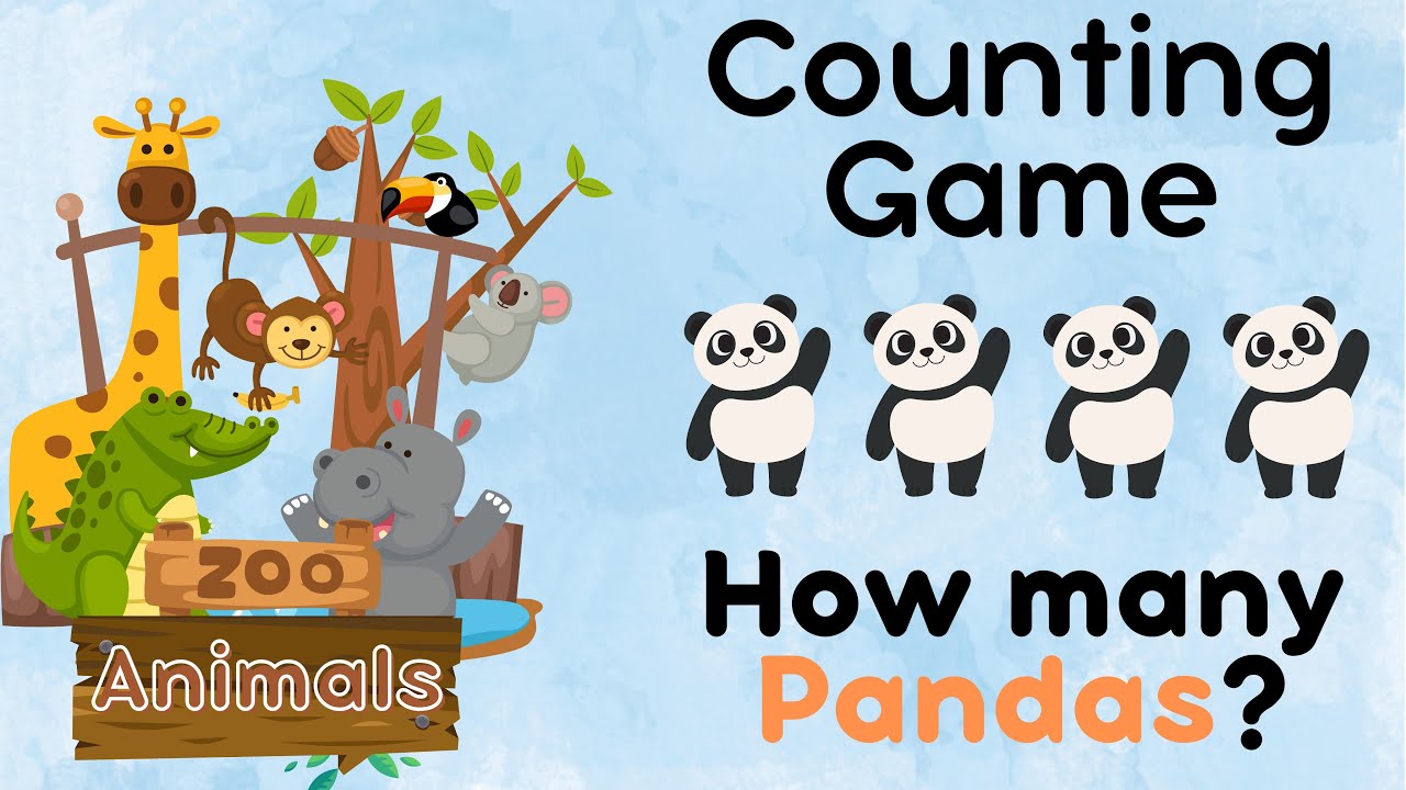 ️ ️ ️Zoo Animals Counting Game For Kids || (1-10) || Let's learn and ...