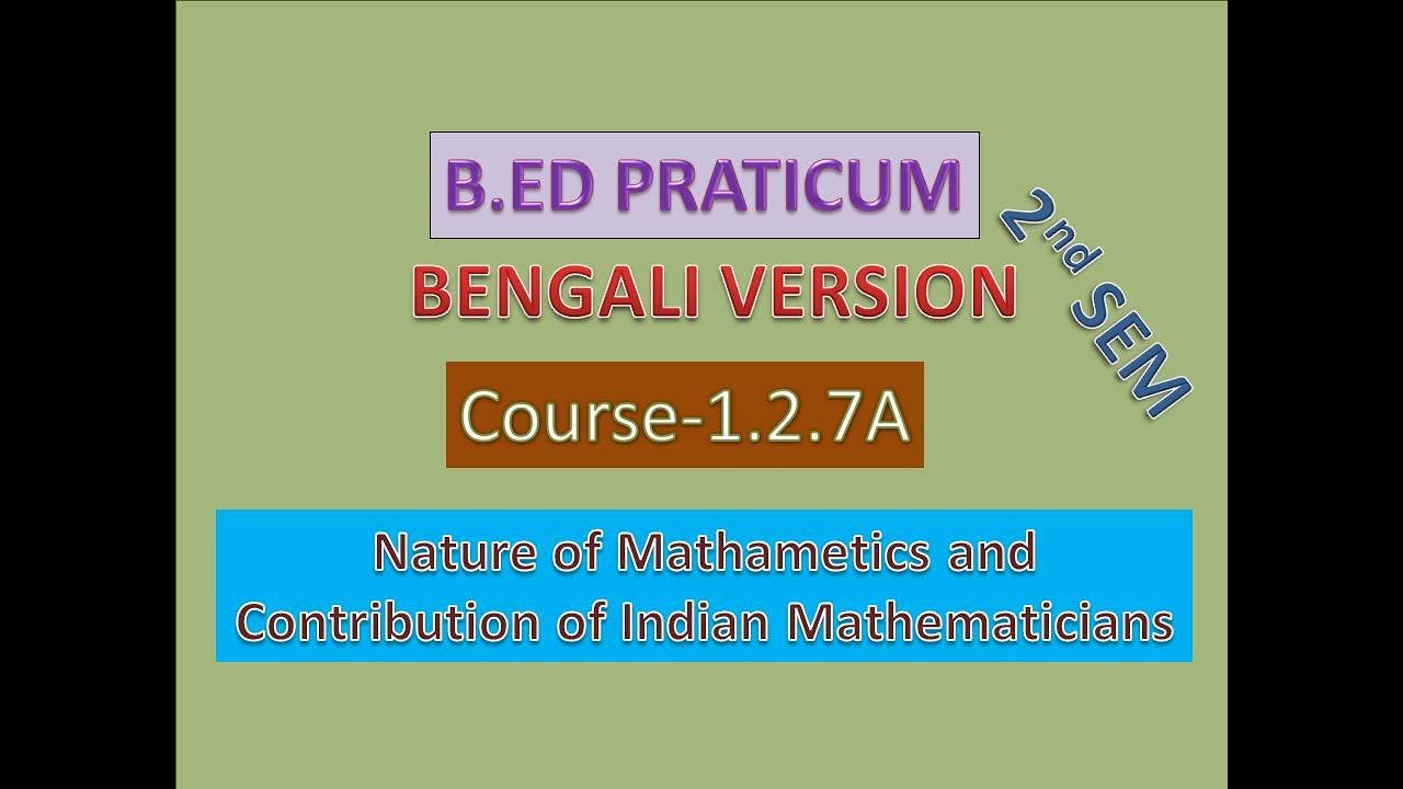 Write an essay on nature of mathematics and contribution of Indian ...