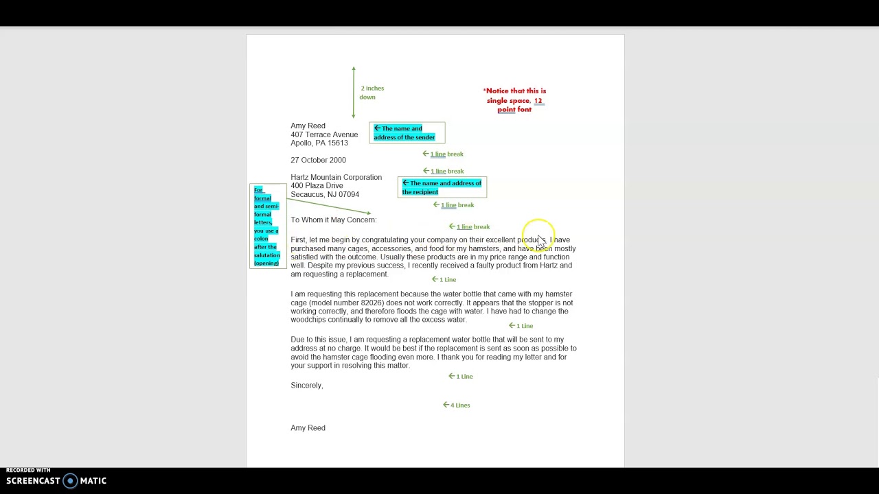 How to Write a Business Letter - YouTube