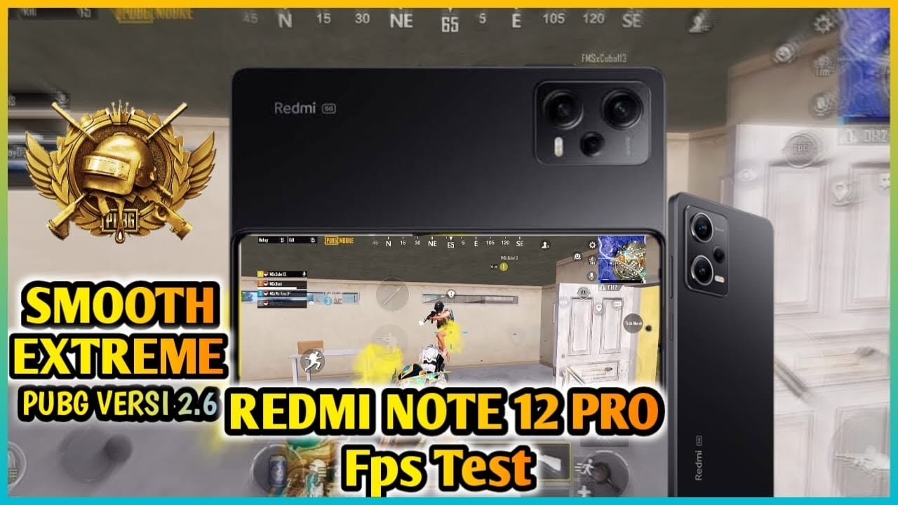 Redmi Note 12 Pro fps test pubg gameplay update 2.6 2023 grafik smooth ...