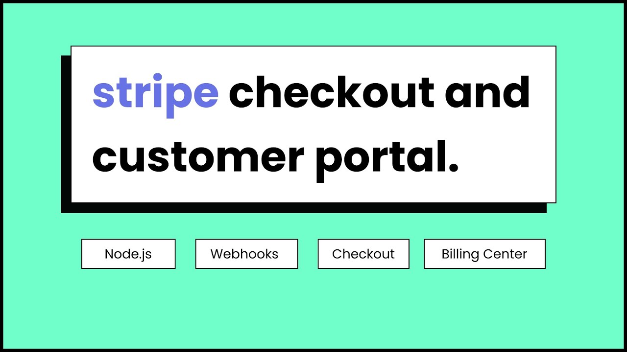 Stripe checkout and customer portal - Demo - YouTube