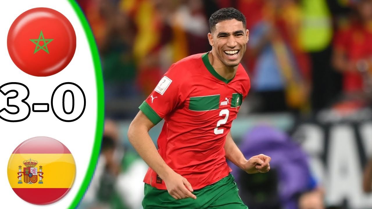 World Cup | Morocco vs Spain (3-0) Extended Highlights & All Goals ...