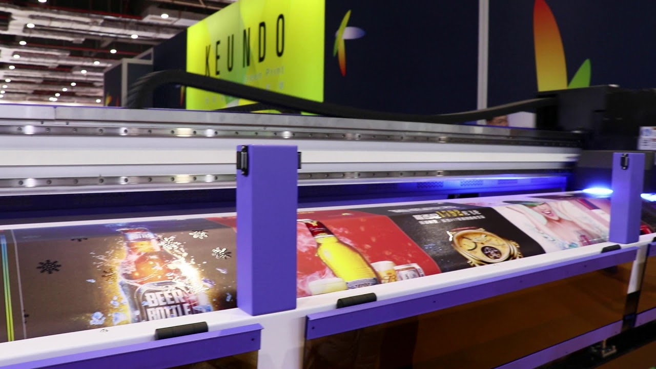 KEUNDO M3200-UV 9 pieces Gen5 print heads - YouTube